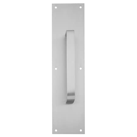 Ives Pull Plate, 8-in CTC, 1-in Flattened 1/2 Rnd, 1-1/2-in Clearance, 4-in x 16-in, Stn ...